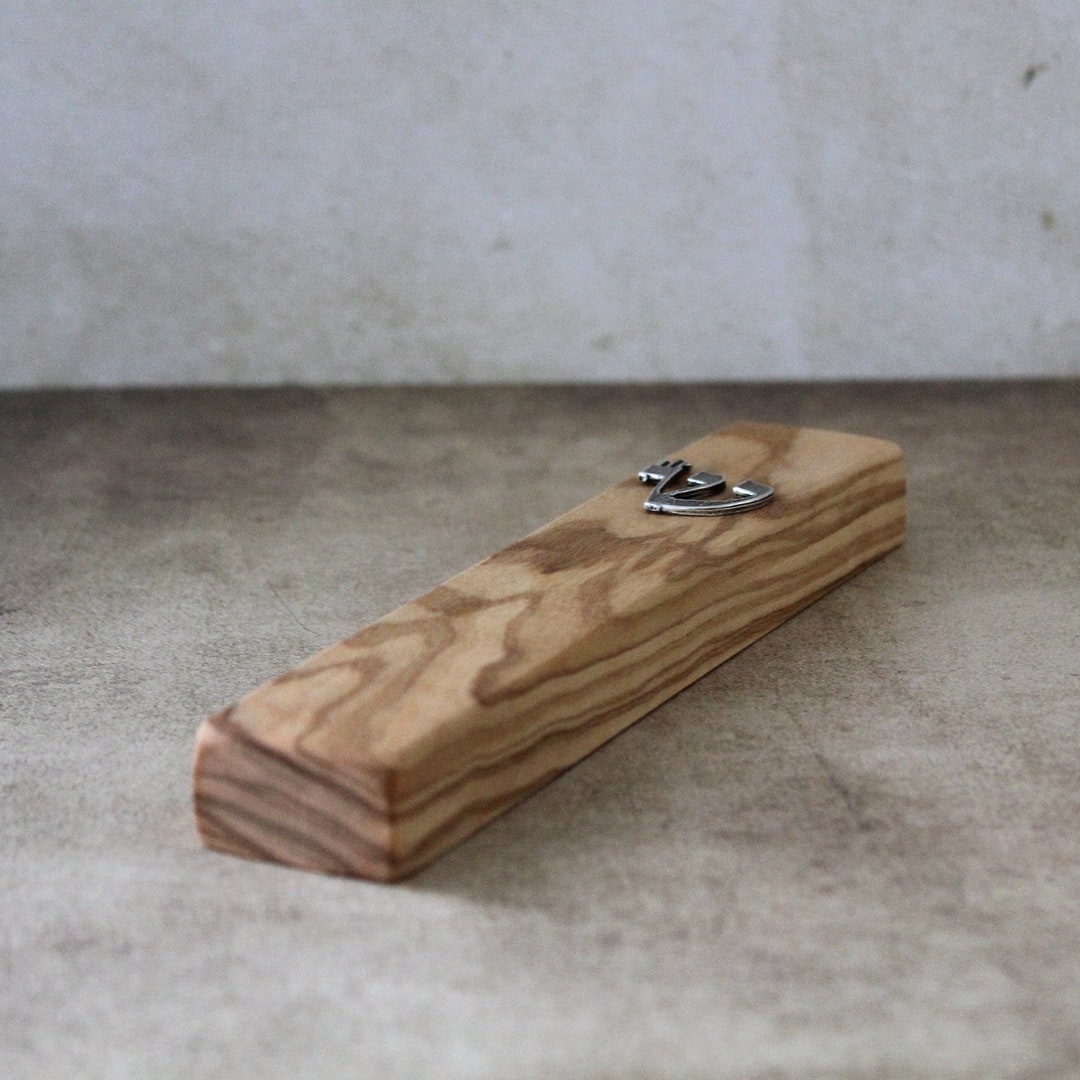 5.3 / 13.5cm Simple Olive Wood Mezuzah Cases, Judaica From Israel With ...