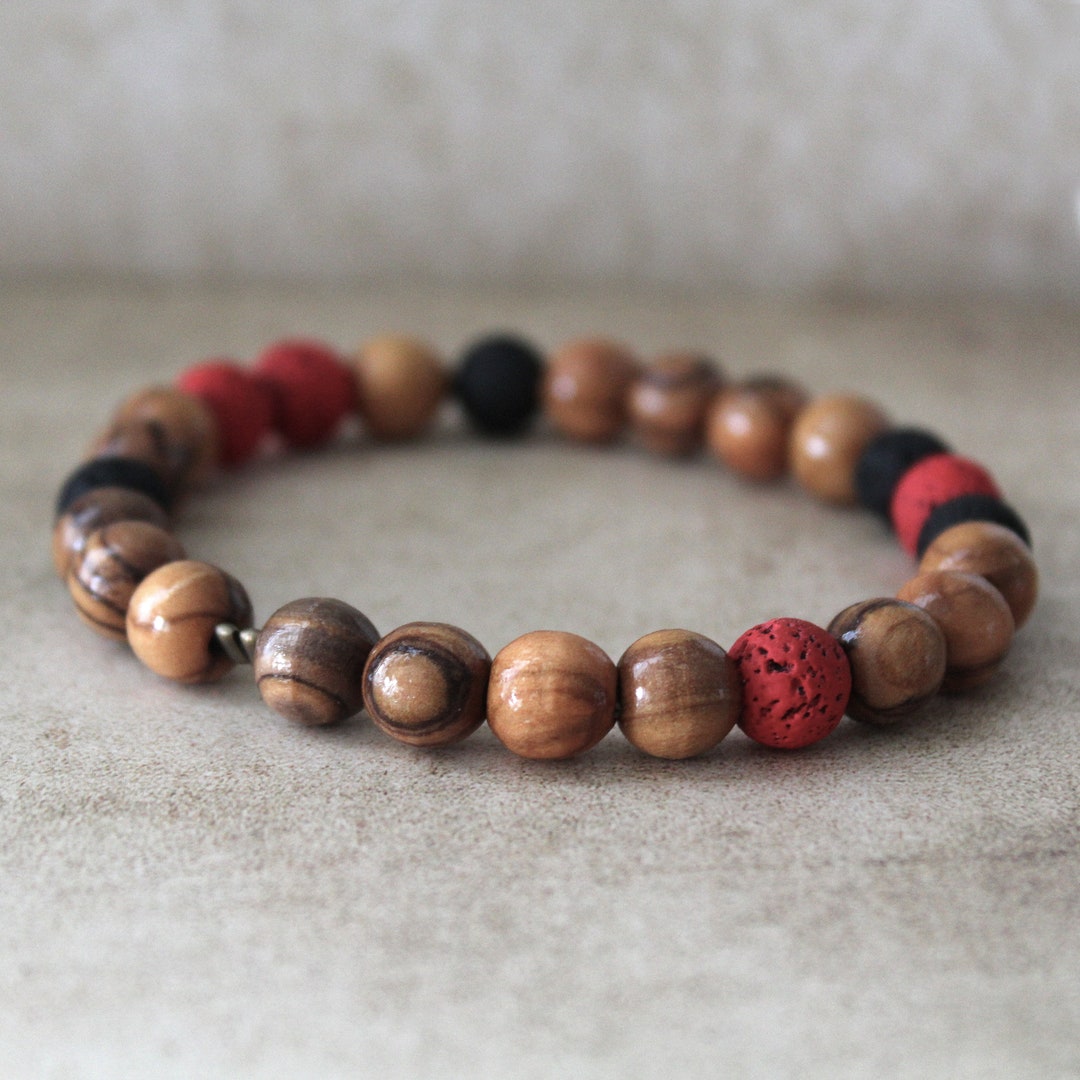 Handcrafted Hebrew Jewelry From Israel, Volcanic Lava Bracelet, Unisex ...