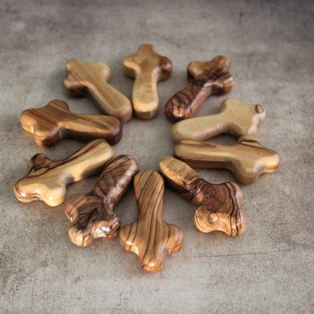 Olive Wood Comfort Crosses - Etsy