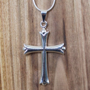 925 Silver Cross Necklace Religious Jewelry Gift Women - Etsy