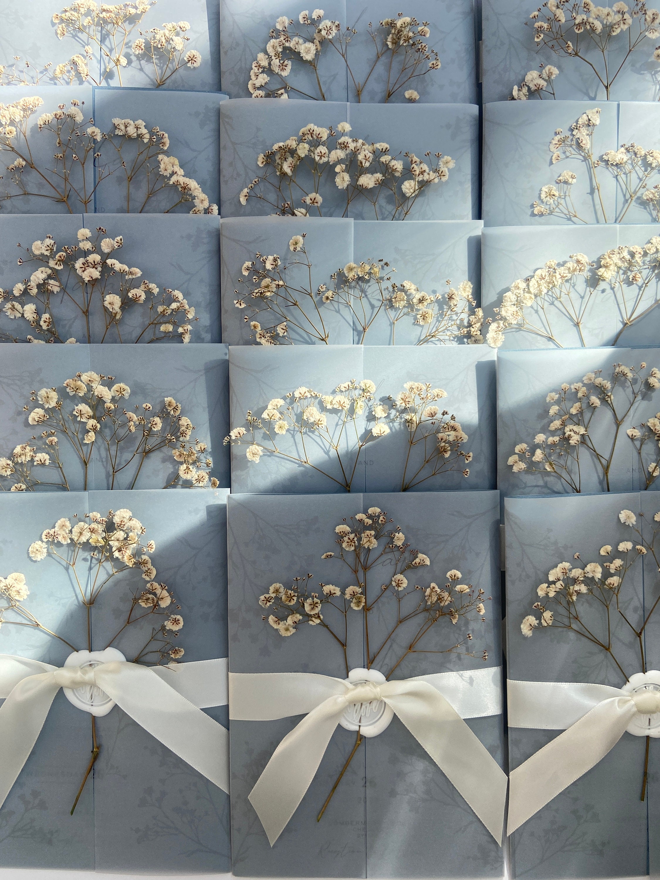 UNPERSONALISED SAMPLE Dusty Blue Wedding Invitations With - Etsy