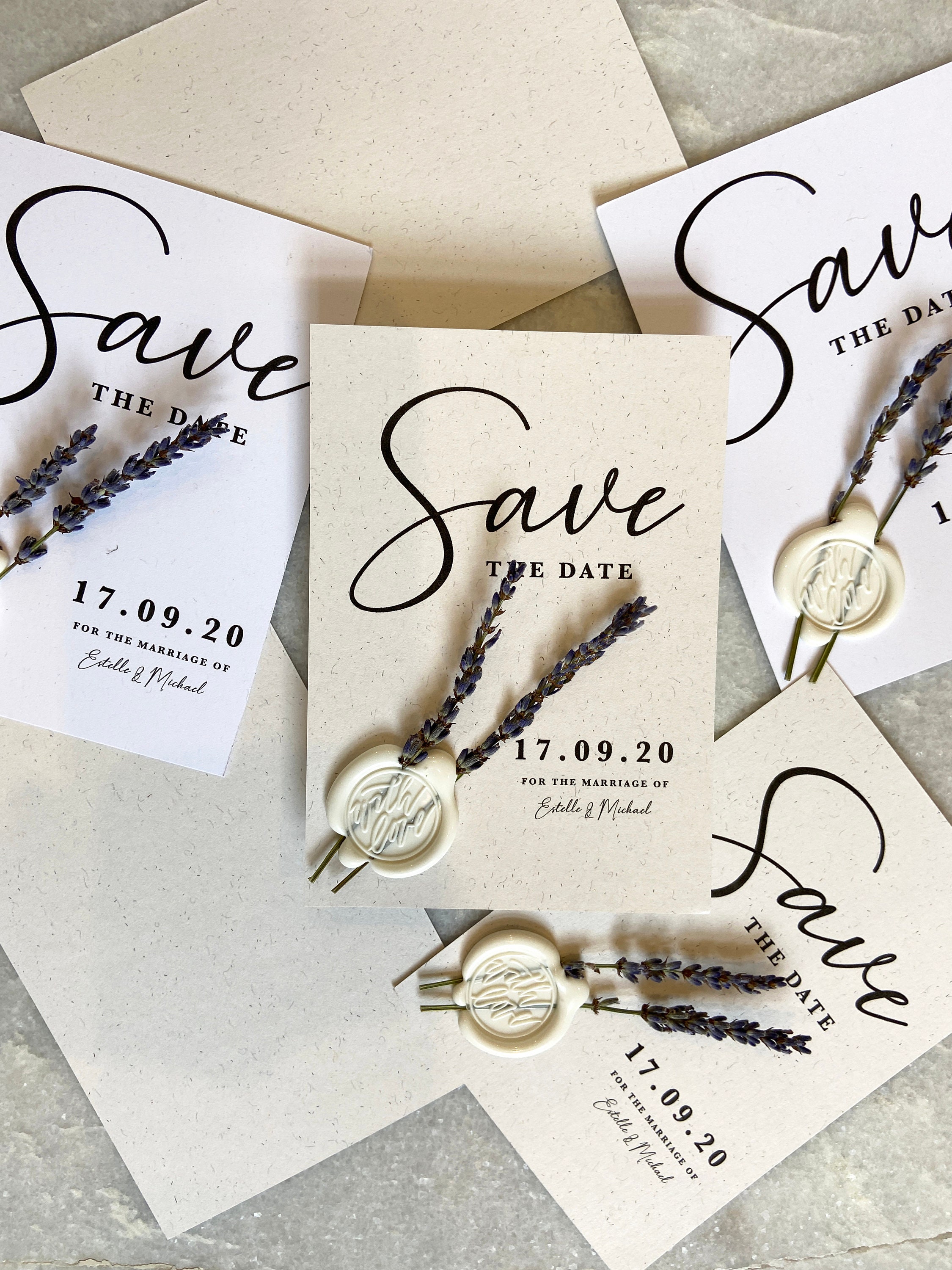 Luxury Lavender Wedding Save the Date - Etsy UK