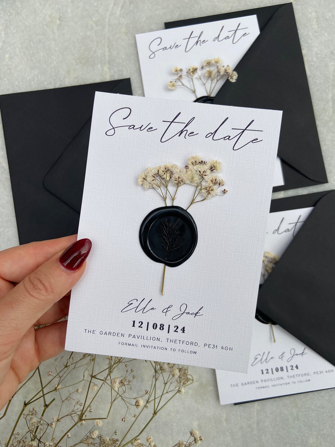 UNPERSONALISED SAMPLE Mono Black and White Save the Date - Etsy