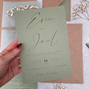 UNPERSONALISED SAMPLE Sage Green Gypsophila Floral Invitation - Etsy