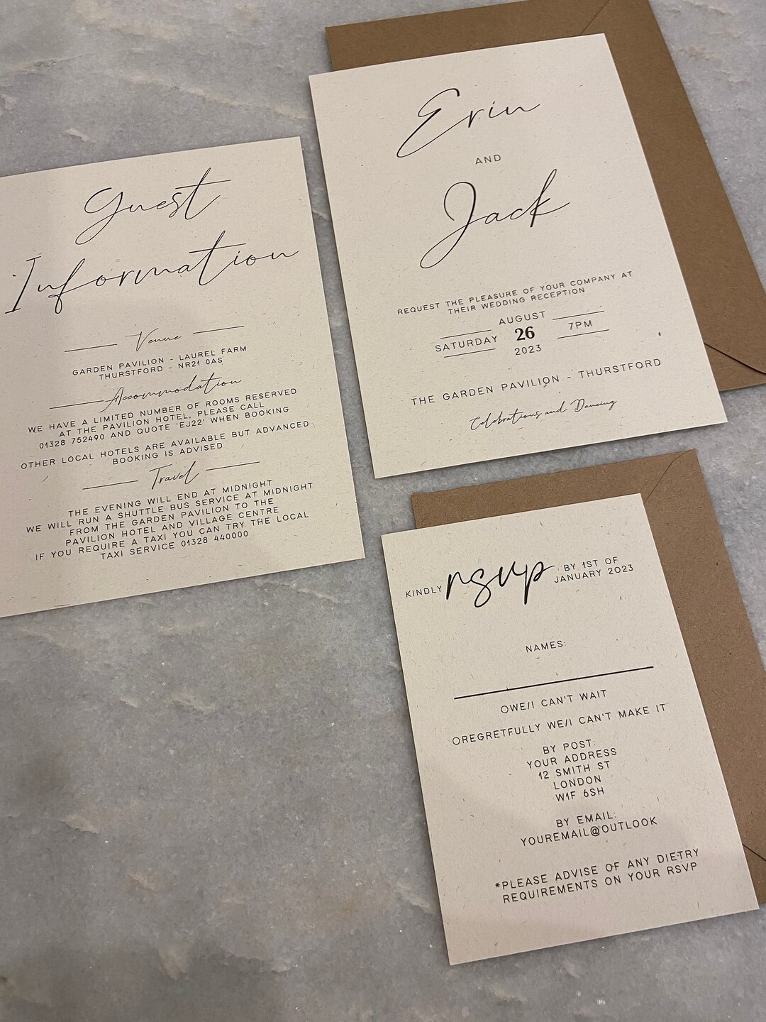 Modern Evening Wedding Invitations for Reception Guests - Etsy