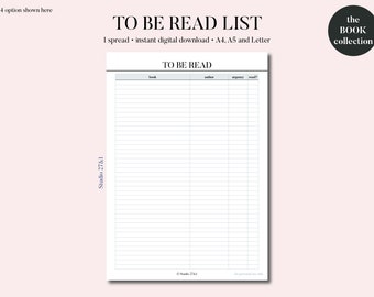 Tbr List Printable - Etsy Ireland