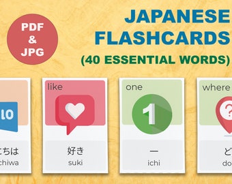 Japanese Adjective Flashcards Printable Flashcards (Download Now) - Etsy