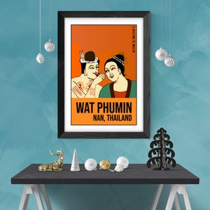 Wat Phumin Mural Print: Northern Thailand Travel Art (digital Download) - Etsy