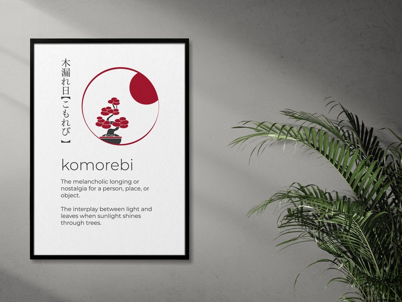 Komorebi Definition Art Print: Japanese Word Poster (digital Download ...