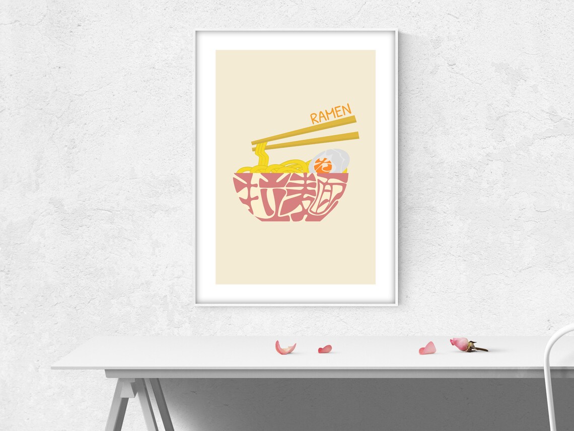 Japanese Ramen Word Art Print: Kanji Hiragana Food Decor (digital) - Etsy