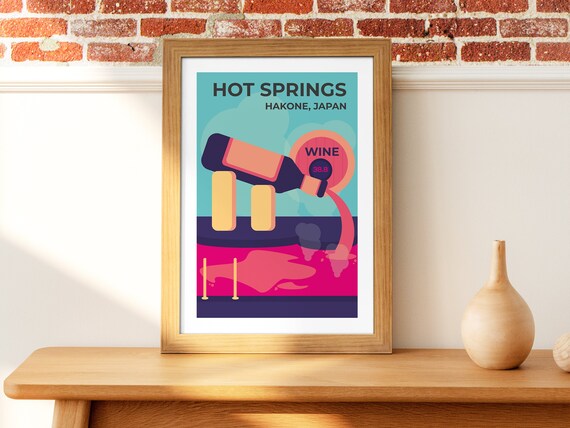 Printable Minimalist Hot Spring Hakone Japan Poster Wall Art - Etsy