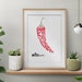 Thai Chili Word Art Print: Minimalist Kitchen Decor (digital Download ...