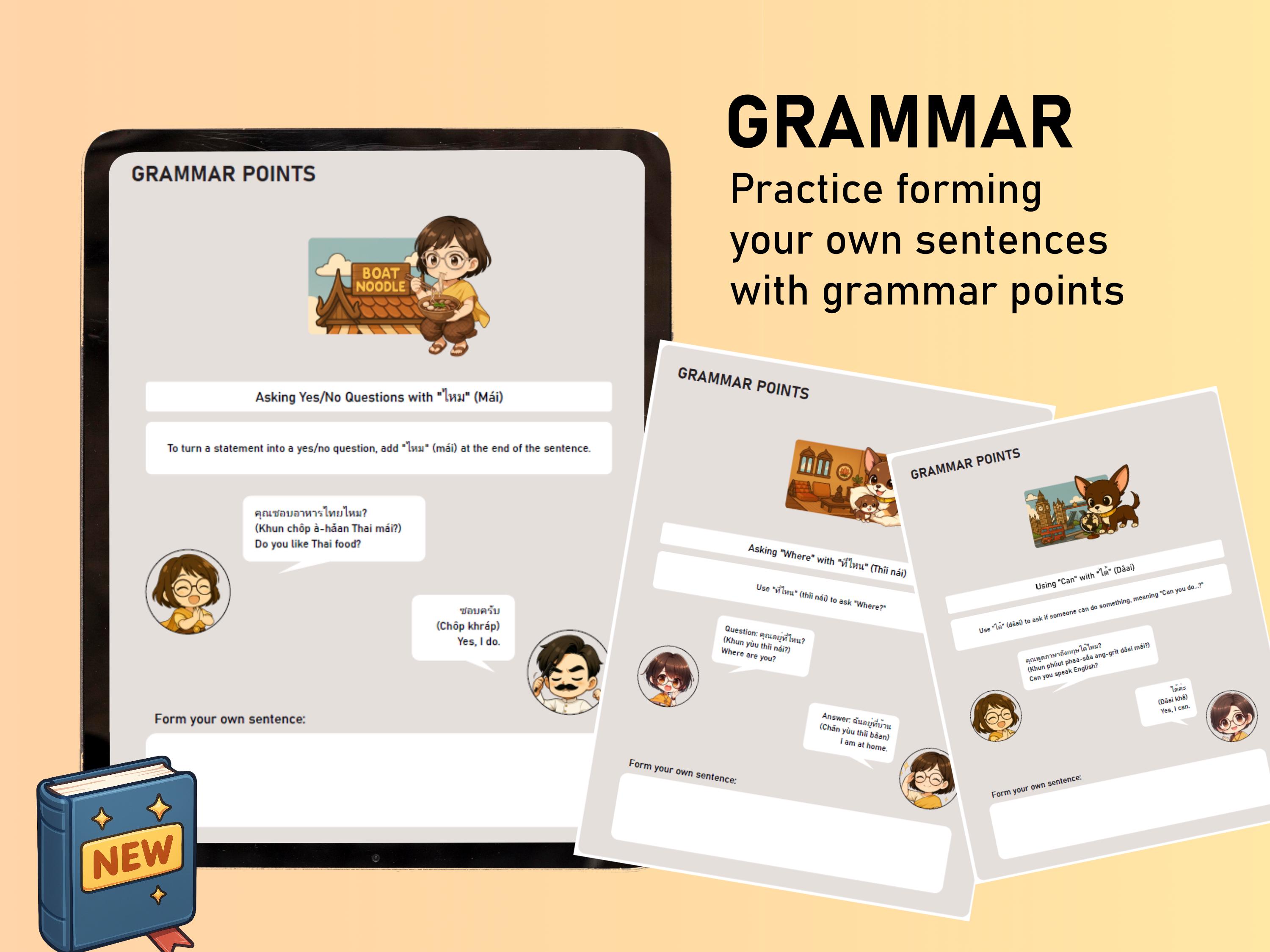 Beginner Thai Printable Digital Workbook - Learn Thai Script, Verbs ...