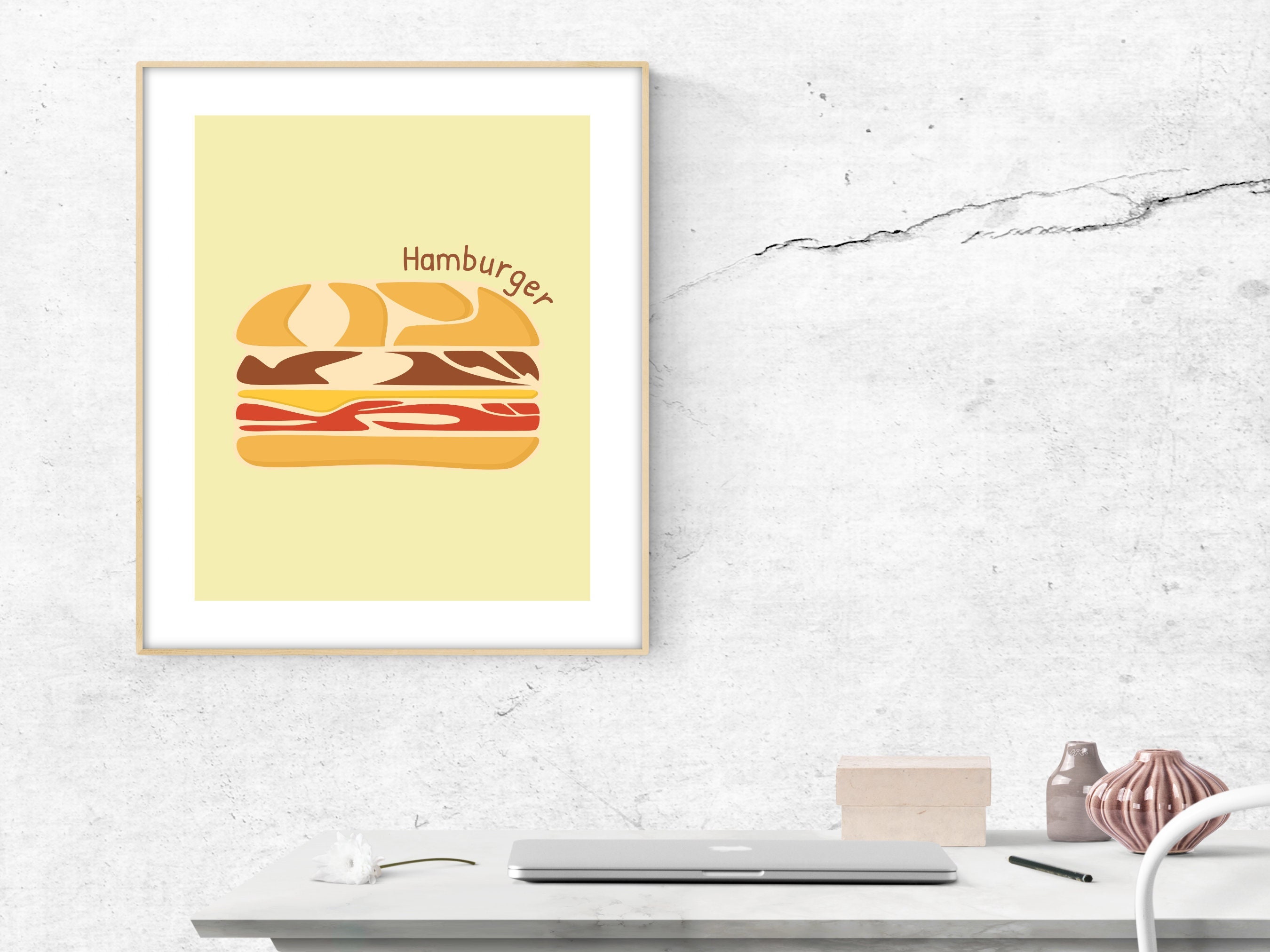 Printable Hamburger Word Art, Japan Food Decor, Word to Shape Art ...