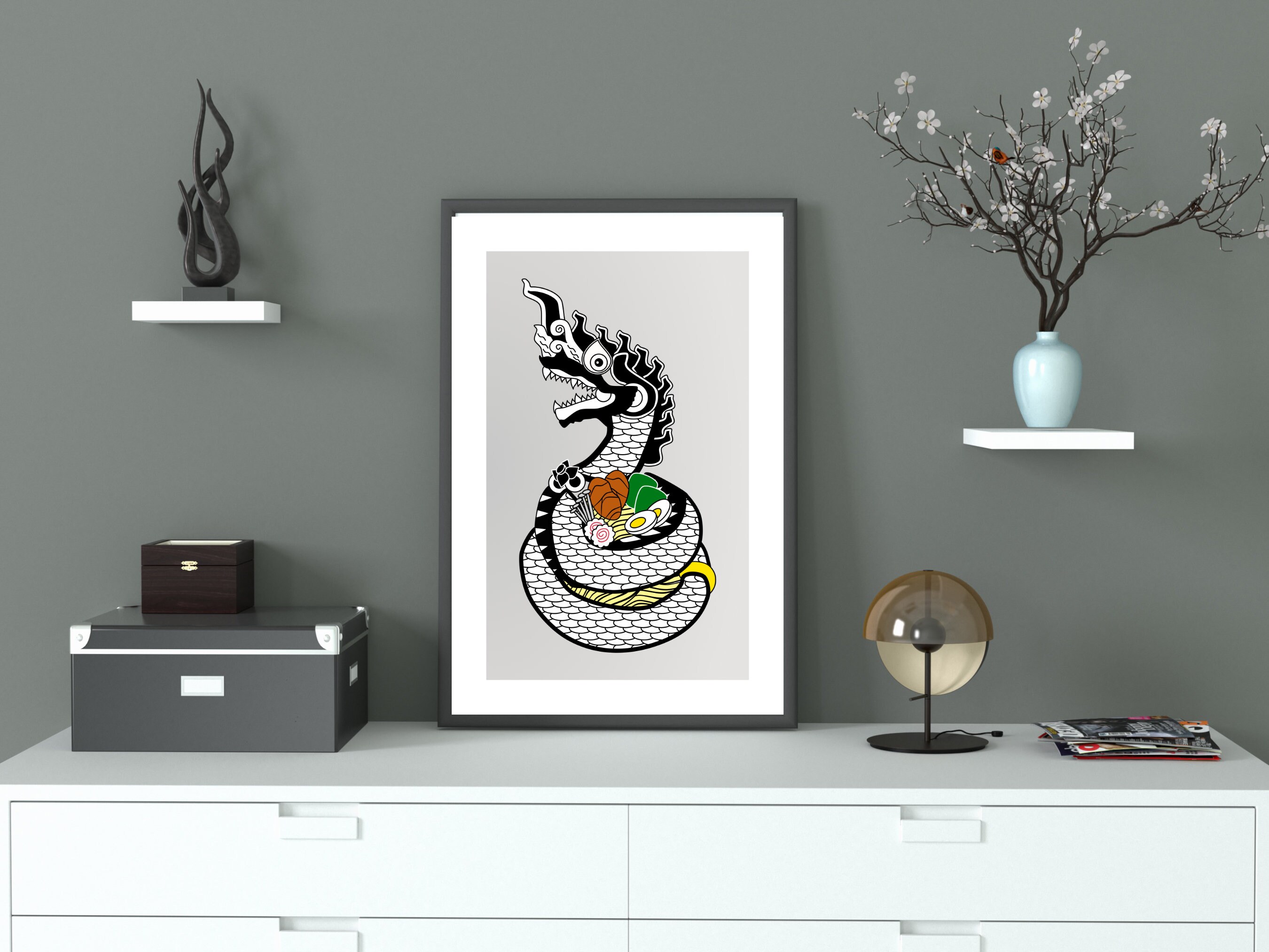 Printable Naga Ramen Decor, Ramen Wall Art Poster, Food Lover Gift ...