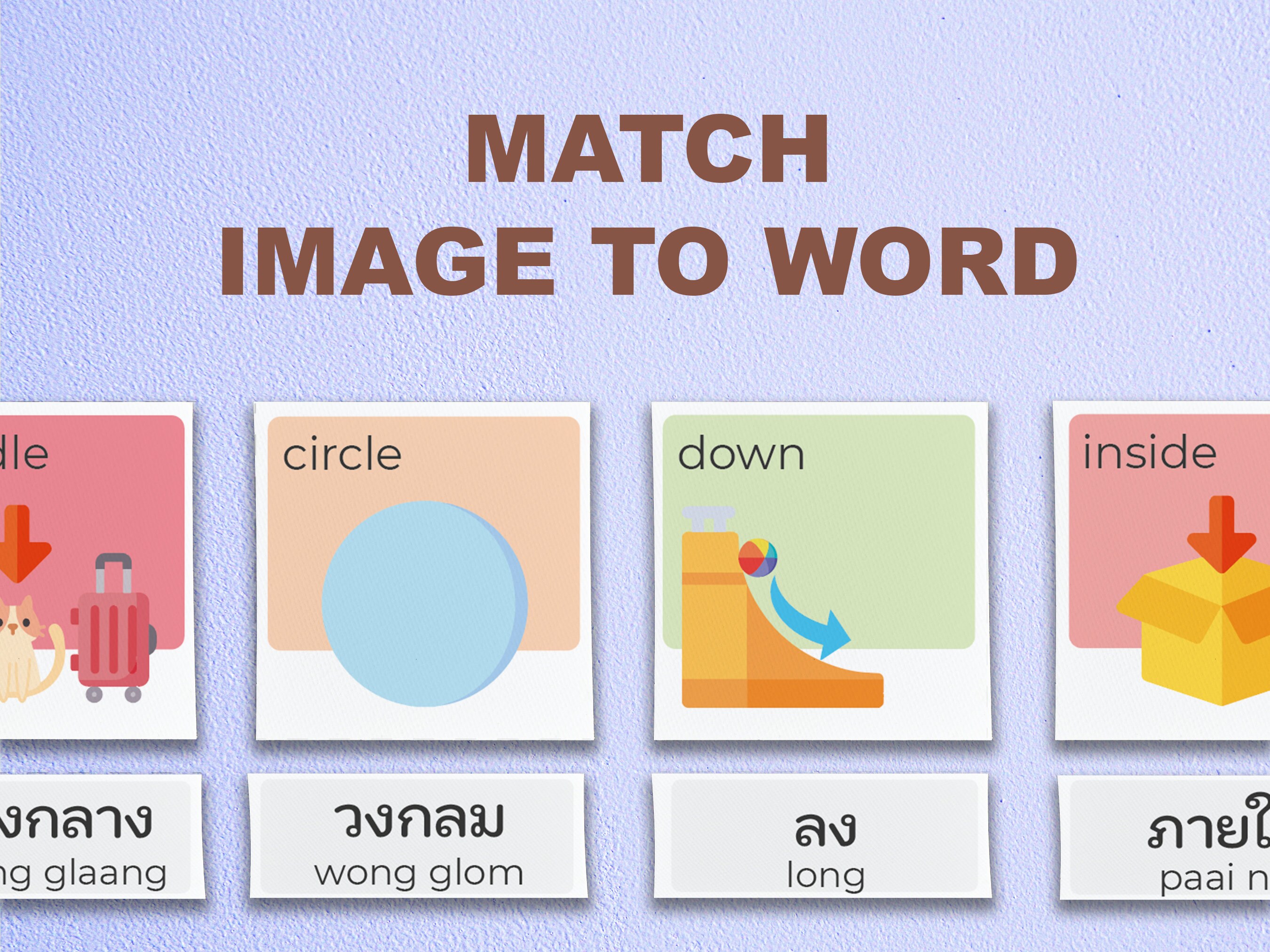 Thai Printable Three-parts Flashcards, Foundation Basics Set, Thai ...