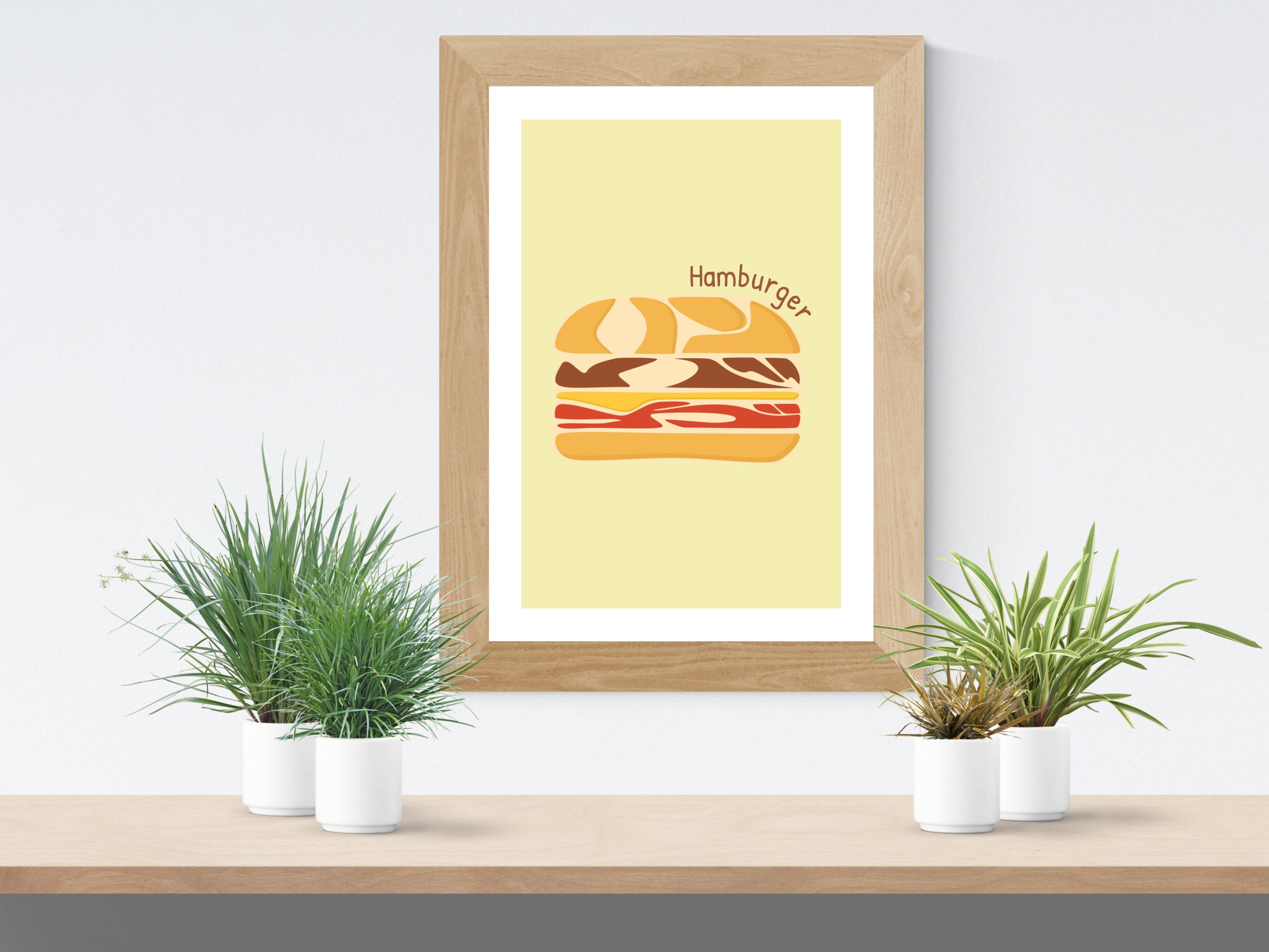 Printable Hamburger Word Art, Japan Food Decor, Word to Shape Art ...