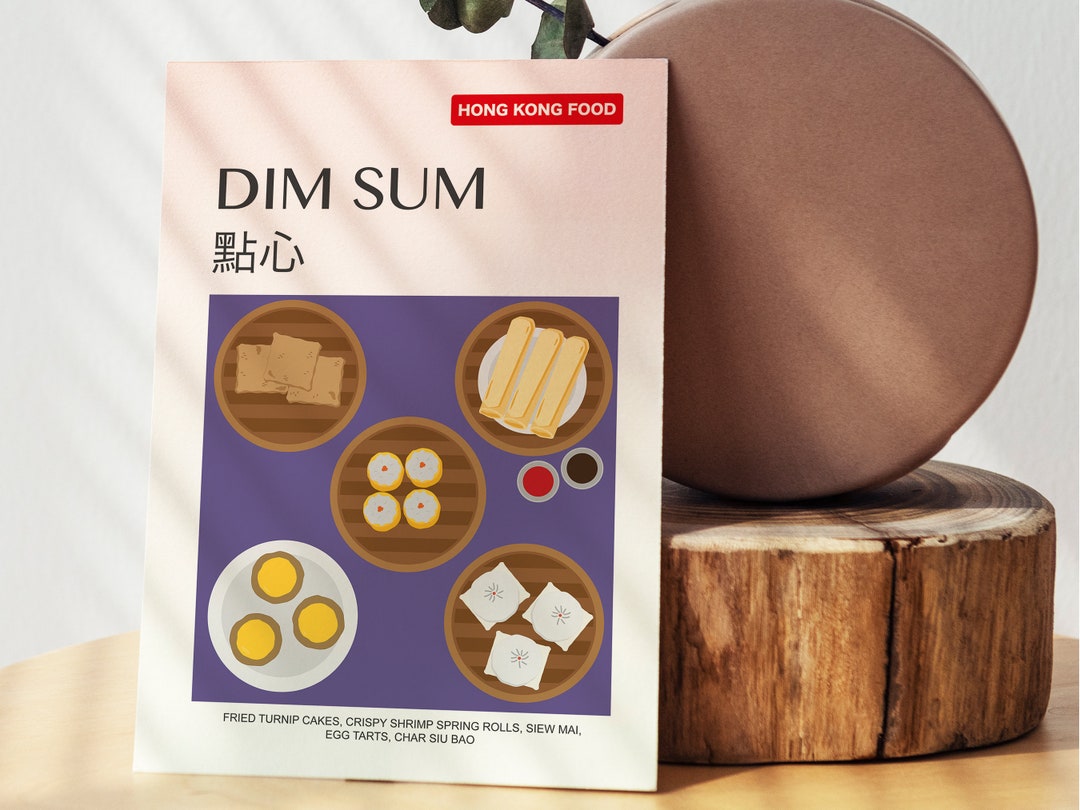 Printable Hong Kong Food Art Dim Sum Poster Dessert Lover - Etsy UK
