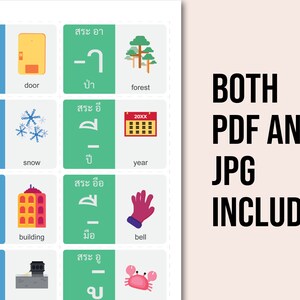 Printable Thai Flashcards Vowels, Tone Markers, Thai Homeschool ...