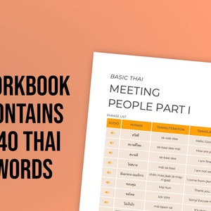 Learn Thai: Basic Thai Phrases, Volume 1 (downloadable PDF) - Etsy