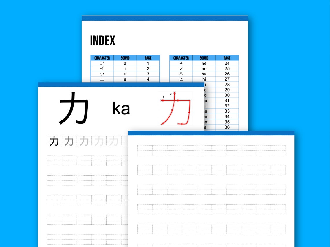 Printable Japanese Katakana Worksheet, Learn Japanese Language ...