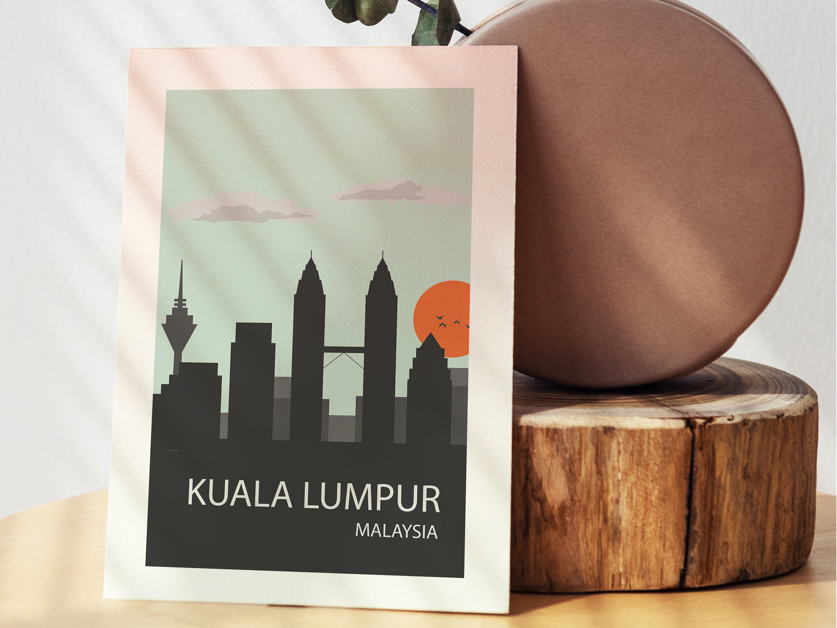Printable Malaysia Wall Art, Kuala Lumpur City Poster, Malaysian Vector ...