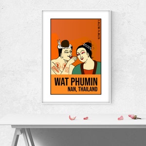 Wat Phumin Mural Print: Northern Thailand Travel Art (digital Download) - Etsy