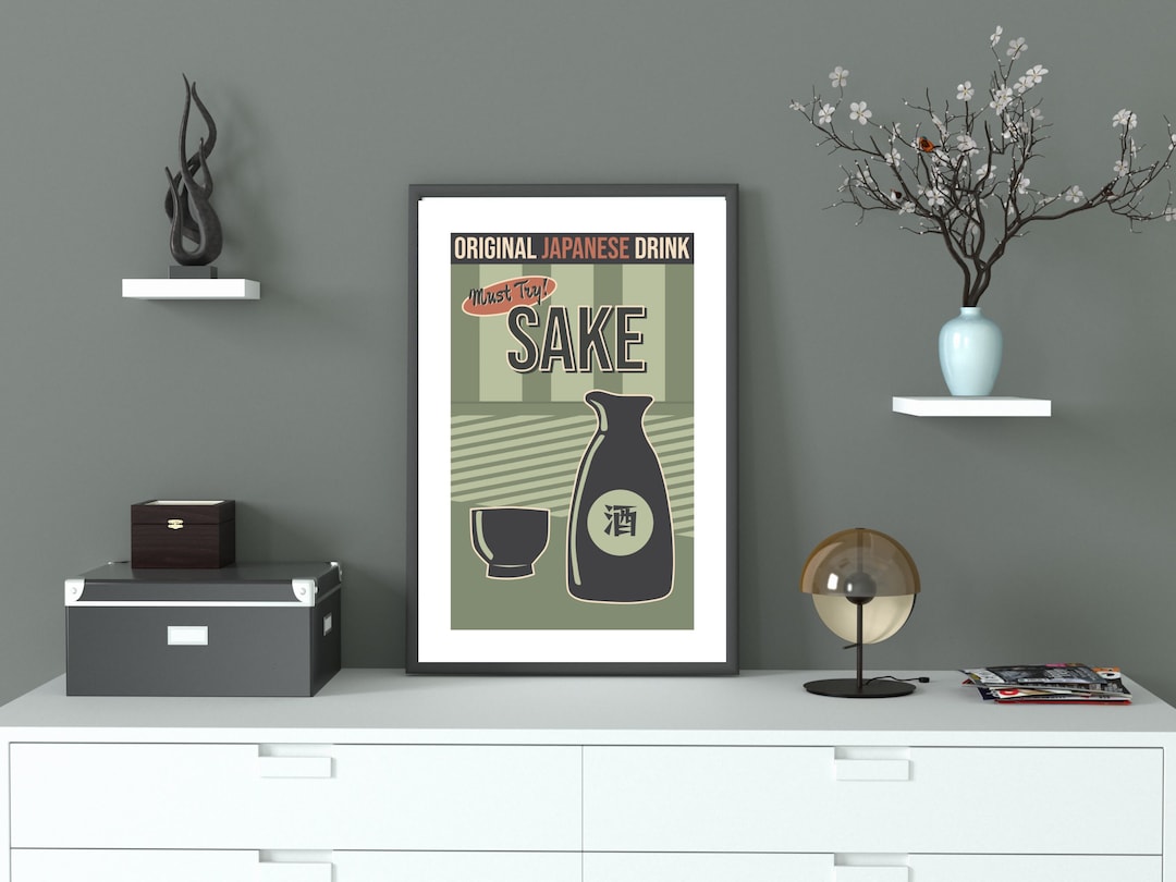 Retro Japanese Sake Poster: Vintage Food Wall Art (digital Download) - Etsy