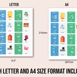 Printable Thai Flashcards: Vowels & Tone Markers (digital Download) - Etsy