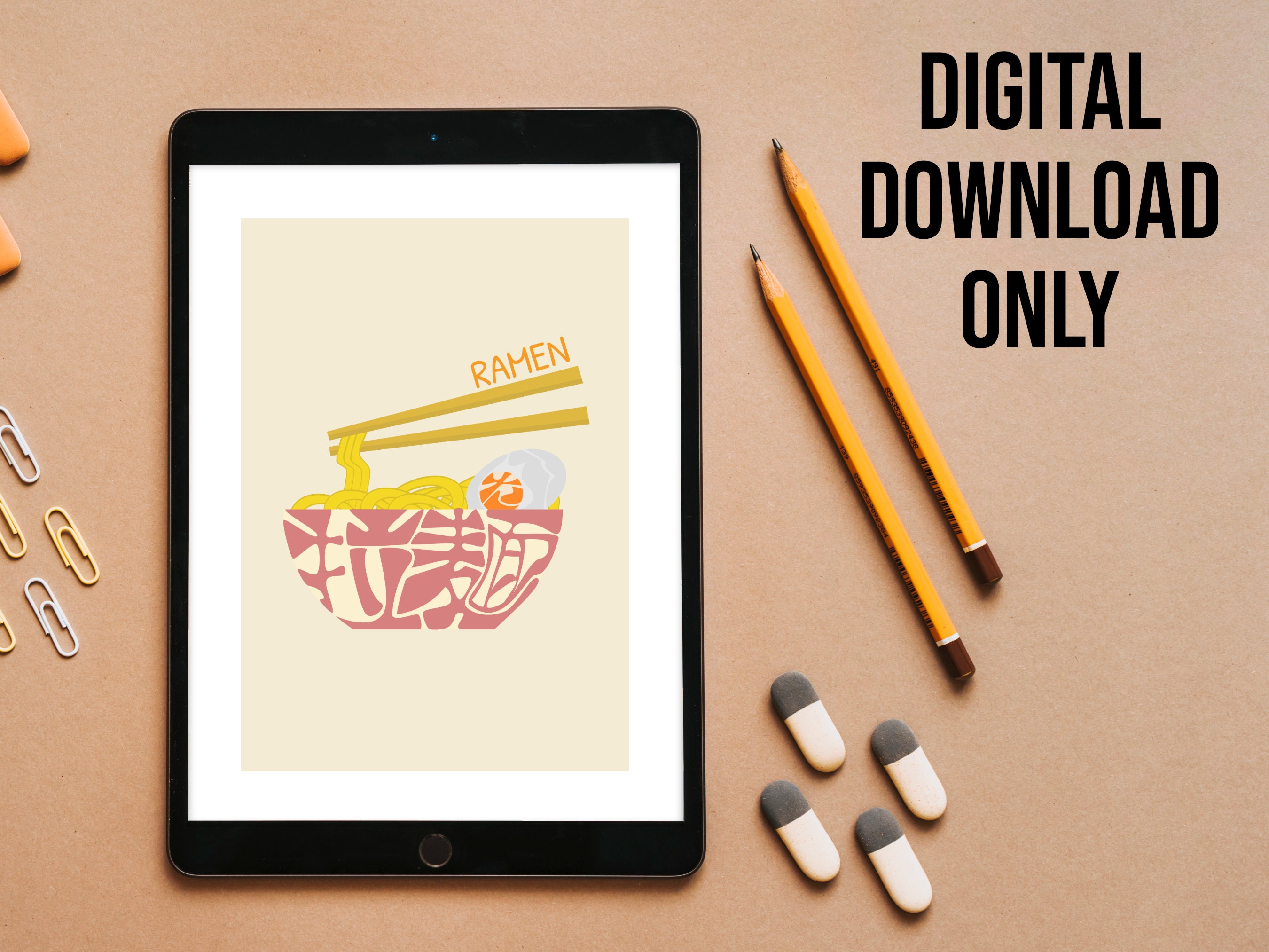 Japanese Ramen Word Art Print: Kanji Hiragana Food Decor (digital) - Etsy