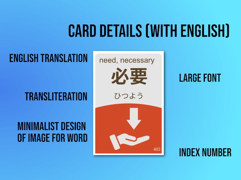 Printable Japanese Words Flash Cards Part 3, 401-600, Learn Kanji With ...