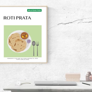 Malaysisches Essen Wandkunst Roti Prata Poster Malaysia - Etsy.de