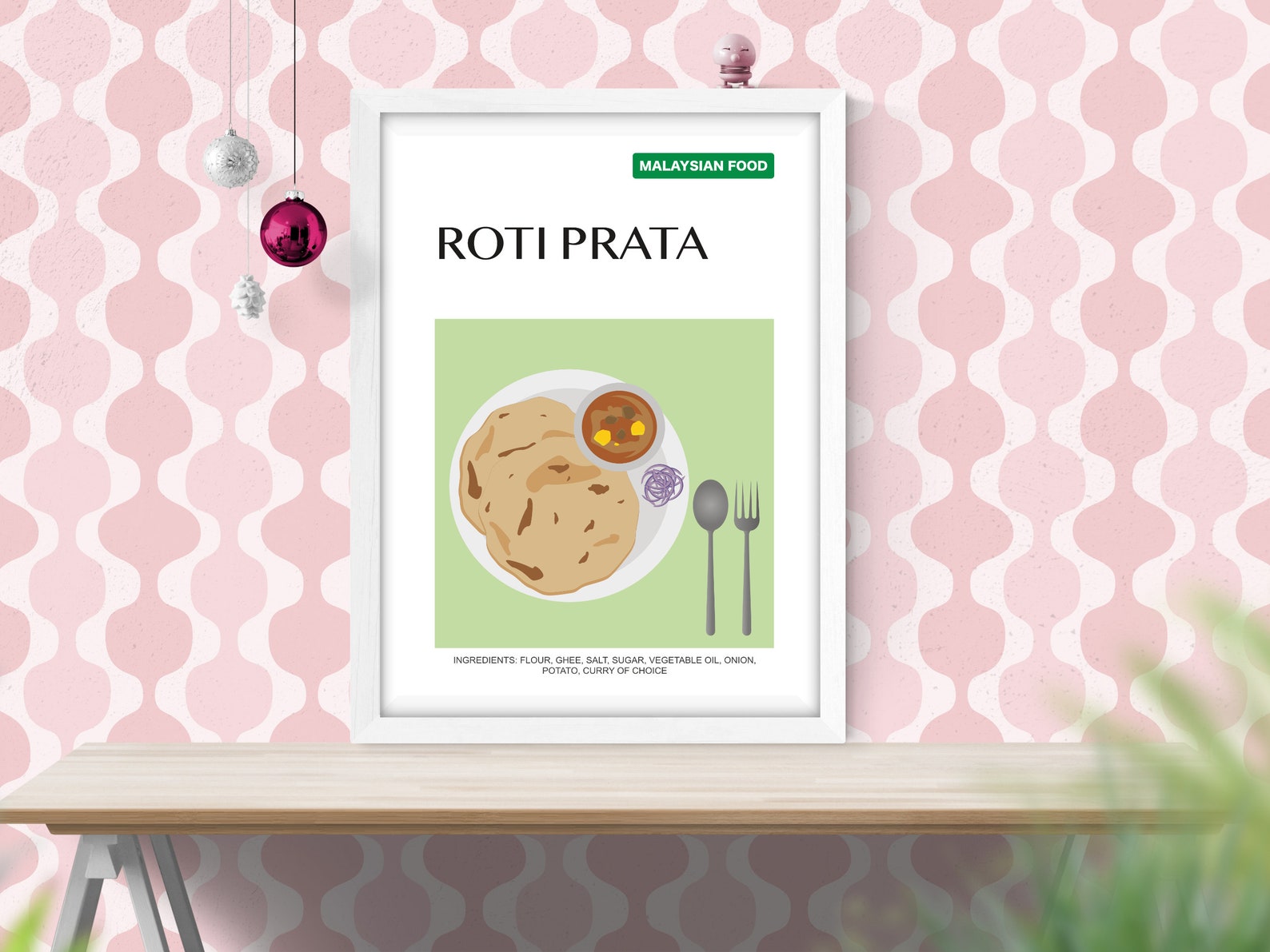 Malaysisches Essen Wandkunst Roti Prata Poster Malaysia - Etsy.de