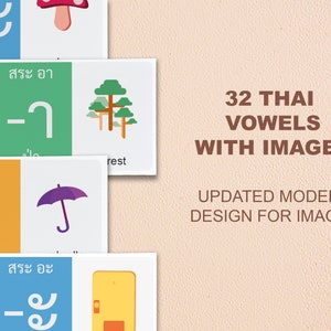 Printable Thai Flashcards Vowels, Tone Markers, Thai Homeschool ...