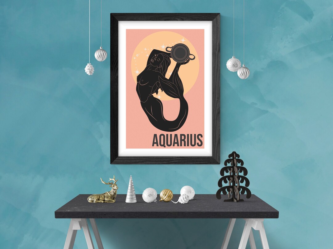 Printable Aquarius Wall Art, Zodiac Gift, Constellation Decor ...