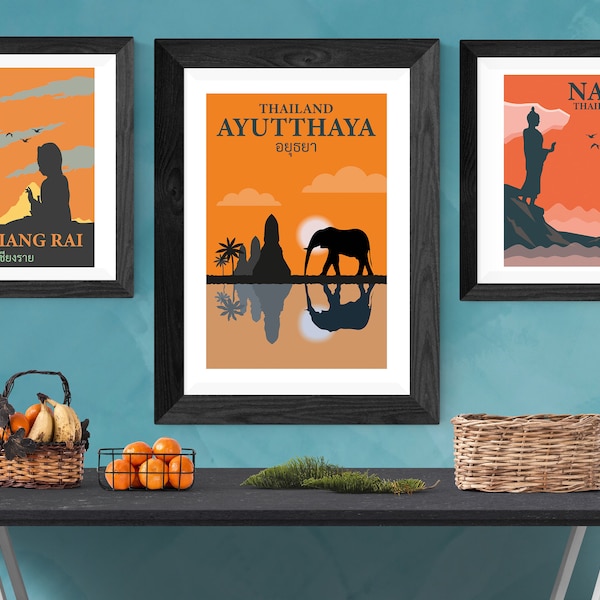 Printable Thai Clock Word Art, Living Room Decor Poster, Tell the Time ...