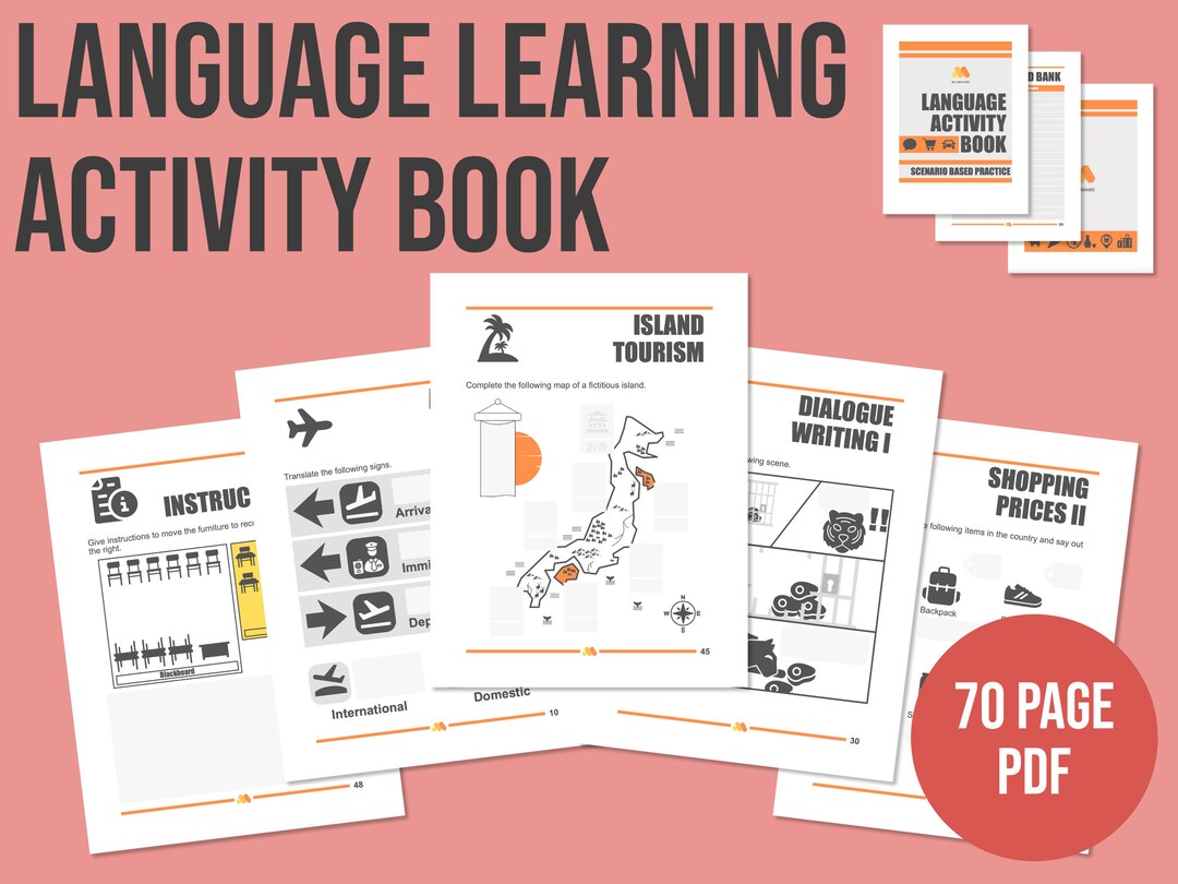 Language Learning Activity Worksheet, Printable Language PDF Book ...