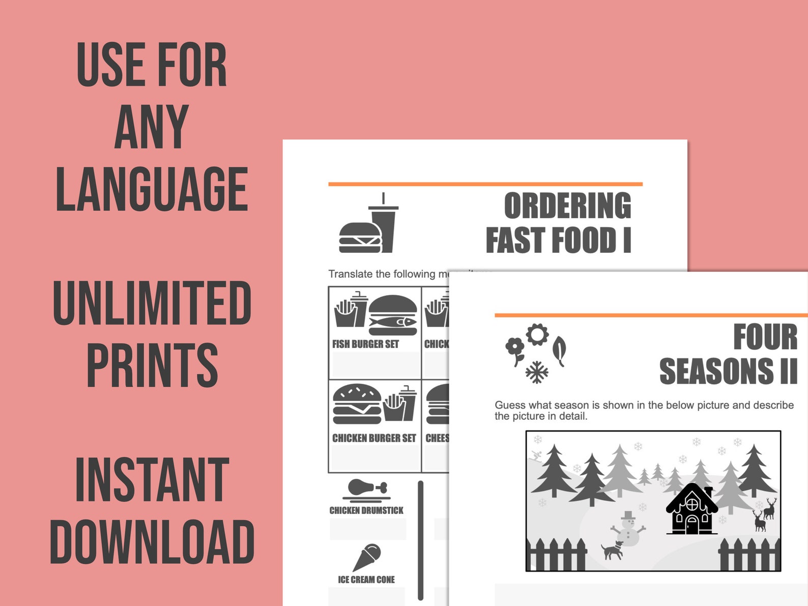 Language Learning Activity Worksheet, Printable Language PDF Book ...