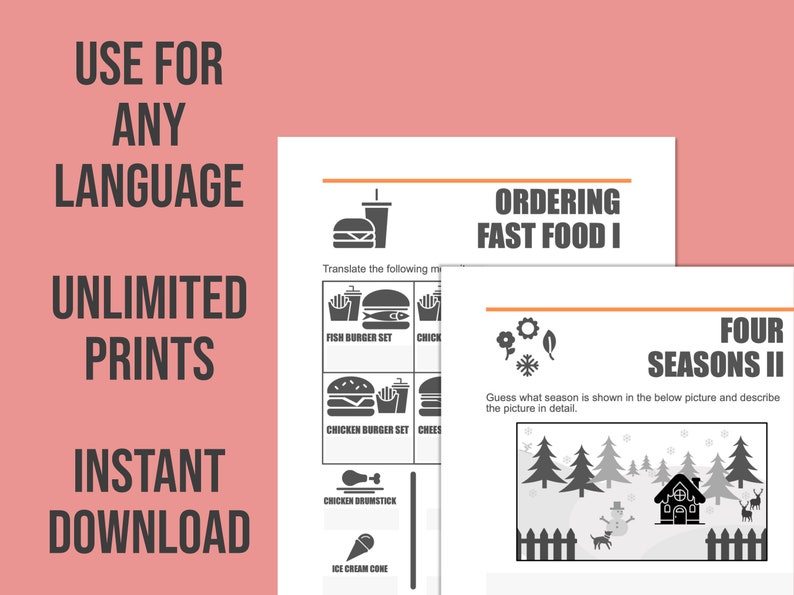 Language Learning Activity Worksheet, Printable Language PDF Book ...