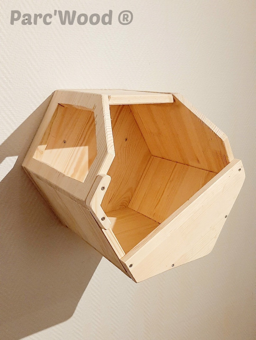 Hexagonal Wooden Wall Module for Cats - Etsy