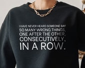 David Rose Quote Sweater I've Never Heard Someone Say so - Etsy