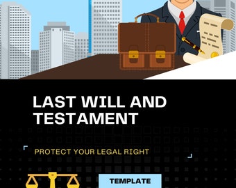 Last Will and Testament Complete With Notary and Witness Affidavits ...