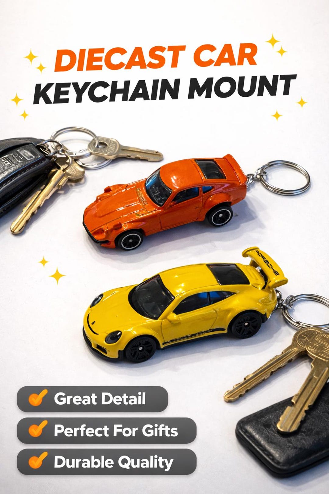 Diecast Car Keychain Mount, DIY Kit, Custom Auto Accessory, Enthusiast ...