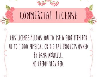 Commercial Use License for All Designs Unlimited Use No - Etsy