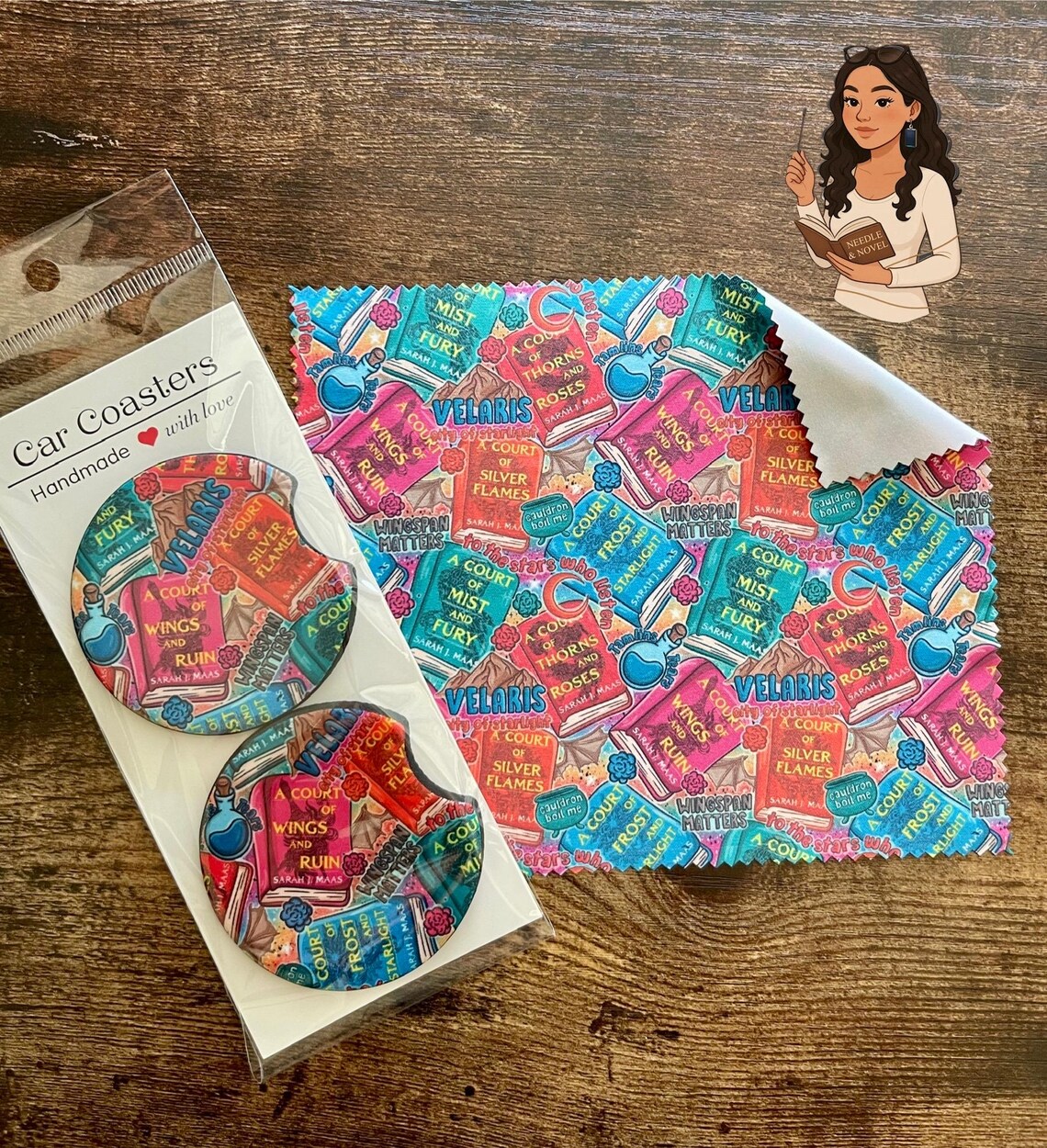 ACOTAR Car Coaster | Bookish Car Coasters - Etsy