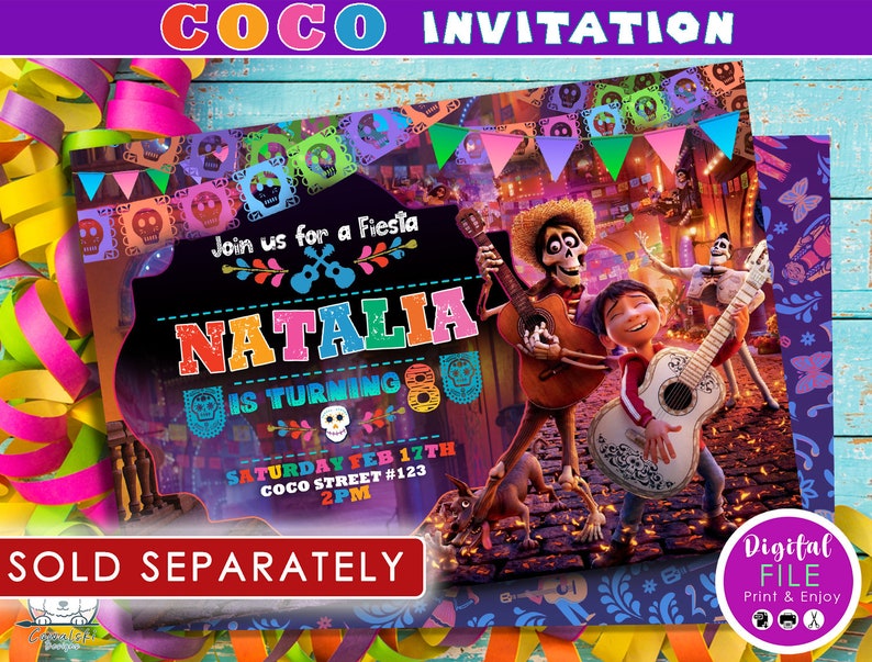 COCO Invitation - Birthday Invitation - Kids Invitation - Digital Party ...