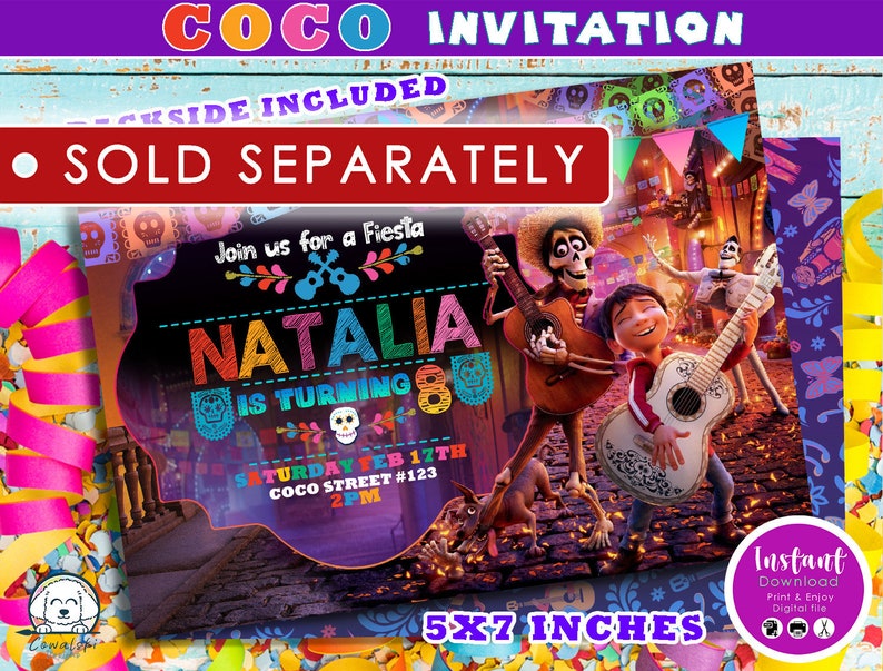 COCO Invitation Birthday Invitation Kids Invitation - Etsy