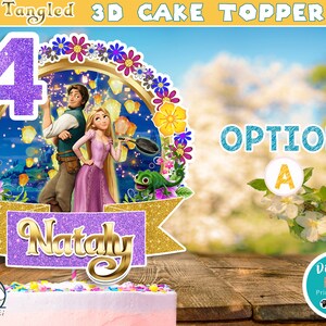 Tangled Cake Topper, Tangled Cake Decoration, DIGITAL, Tangled Cake ...
