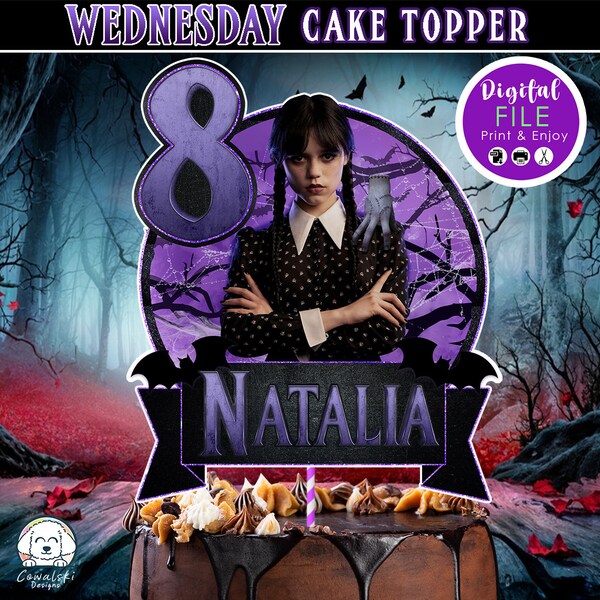 Wednesday Cake Topper - Etsy