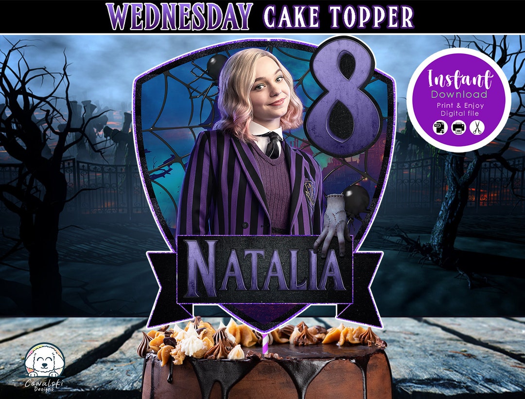 Wednesday Cake Topper Wednesday Decoration Cake Party - Etsy